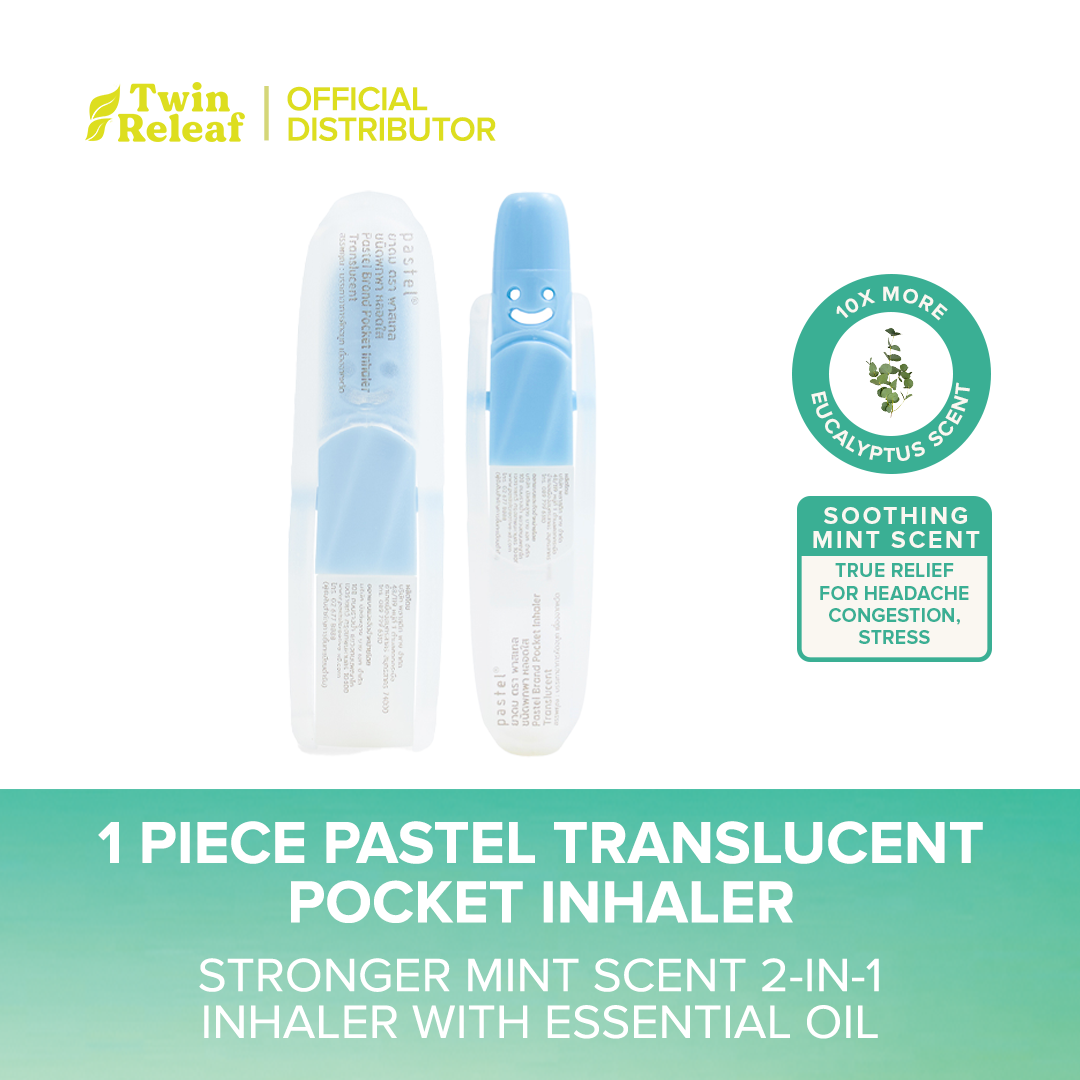 Twin Releaf 2-in-1 Pastel Translucent Pocket Inhaler [Menthol Vapors ...
