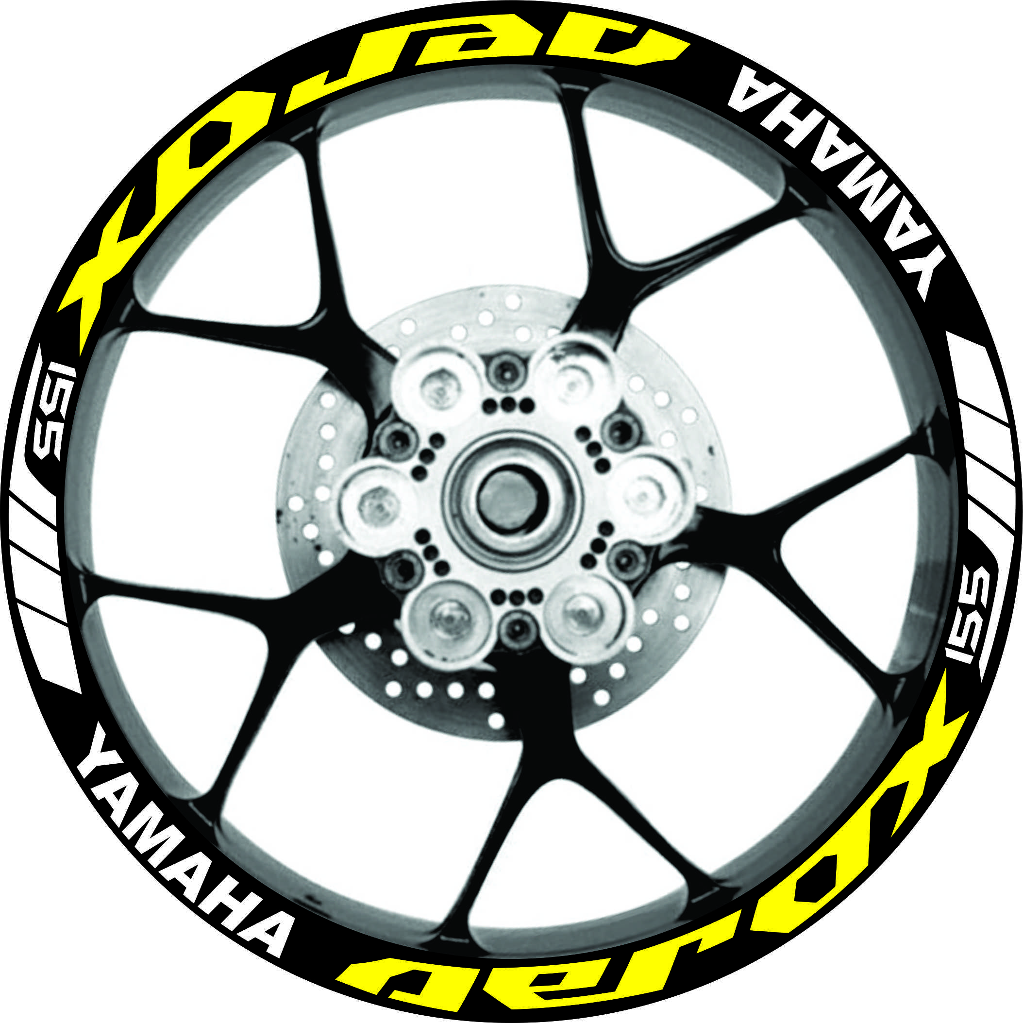 Yamaha Aerox Rim Decals Weatherproof Printed Sticker 2 pairs | Lazada PH