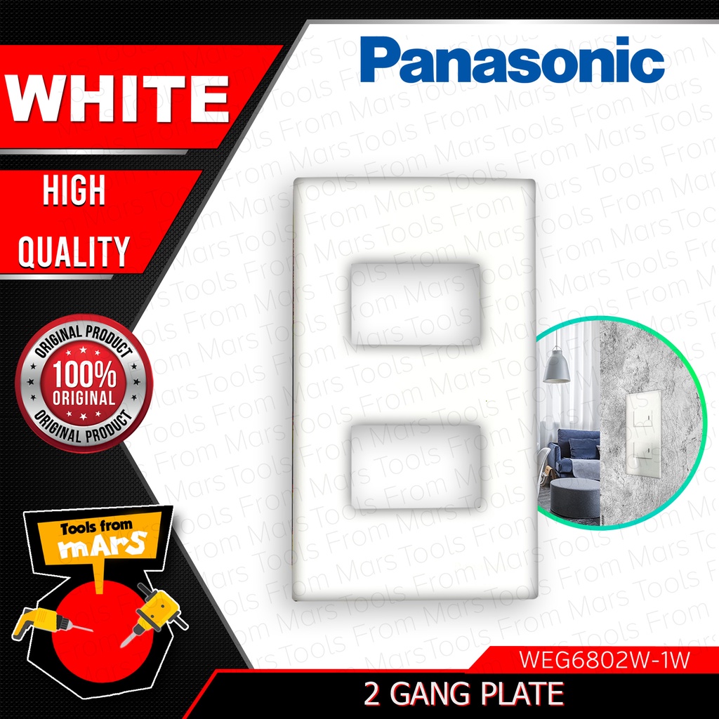 PANASONIC Original Wide Series Plate 2 Gang White WEG6802W-1W •TFM ...