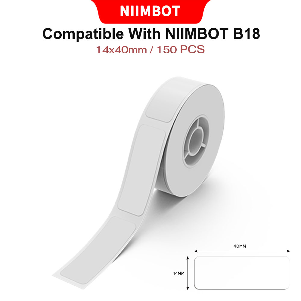 Niimbot Pure White Label Stickers Compatible With Niimbot B18 Printable In Multiple Color Fonts ...
