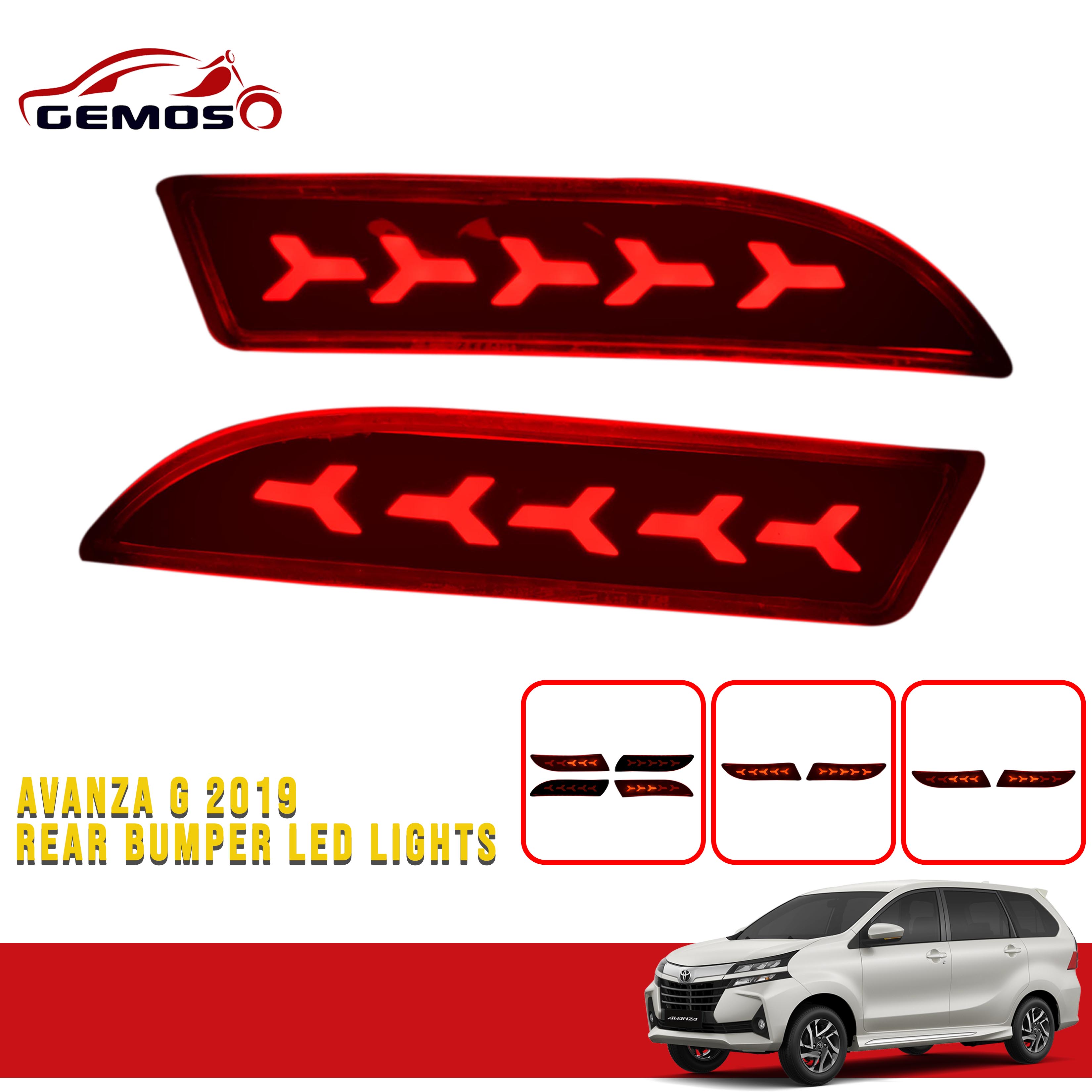 AVANZA G 2019 - 2023 LED REAR BUMPER LIGHT 3 - LED FUNCTION (2020, 2021 ...