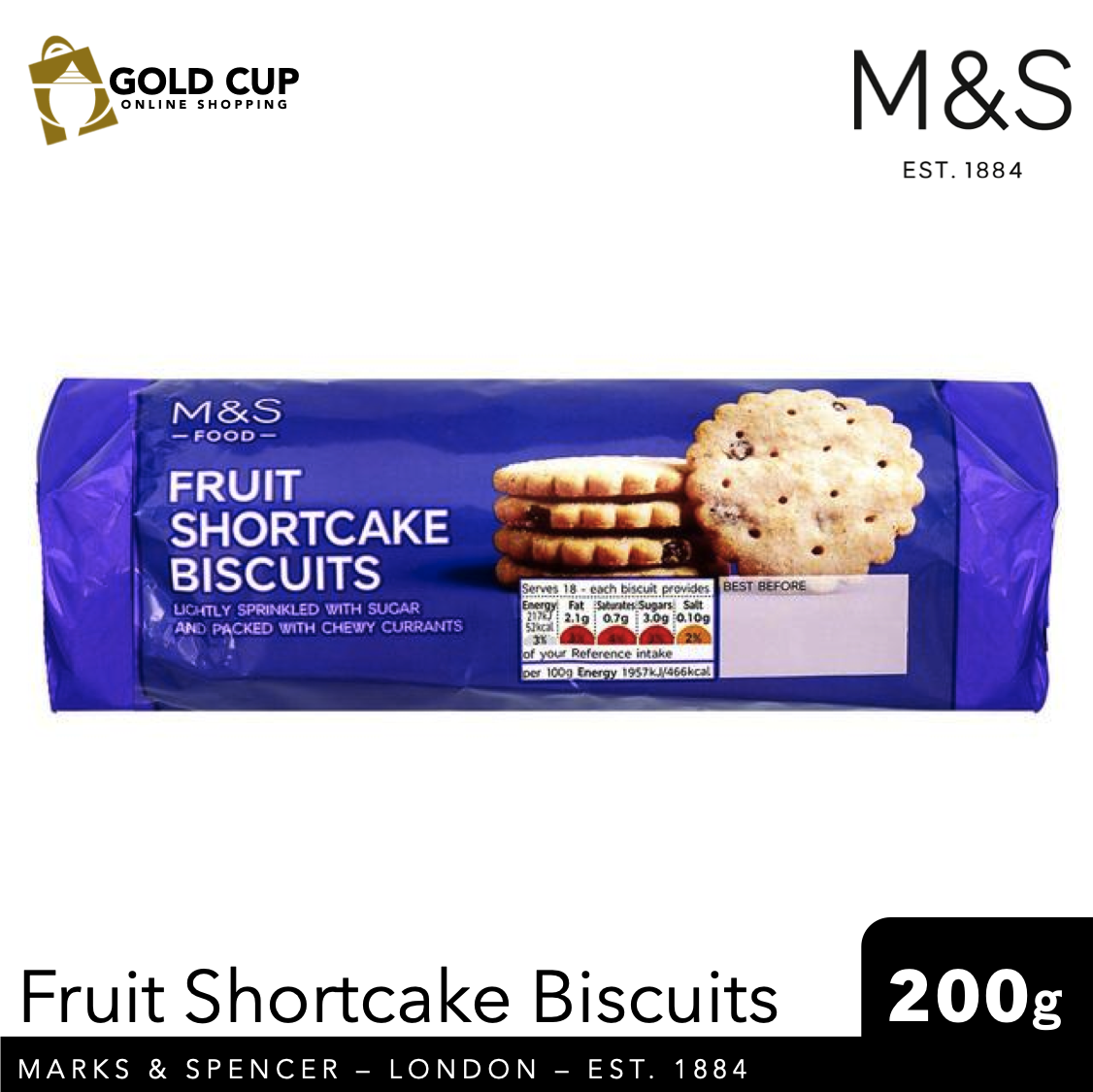 Marks & Spencer Food Fruit Shortcake Biscuits 200g | Lazada PH