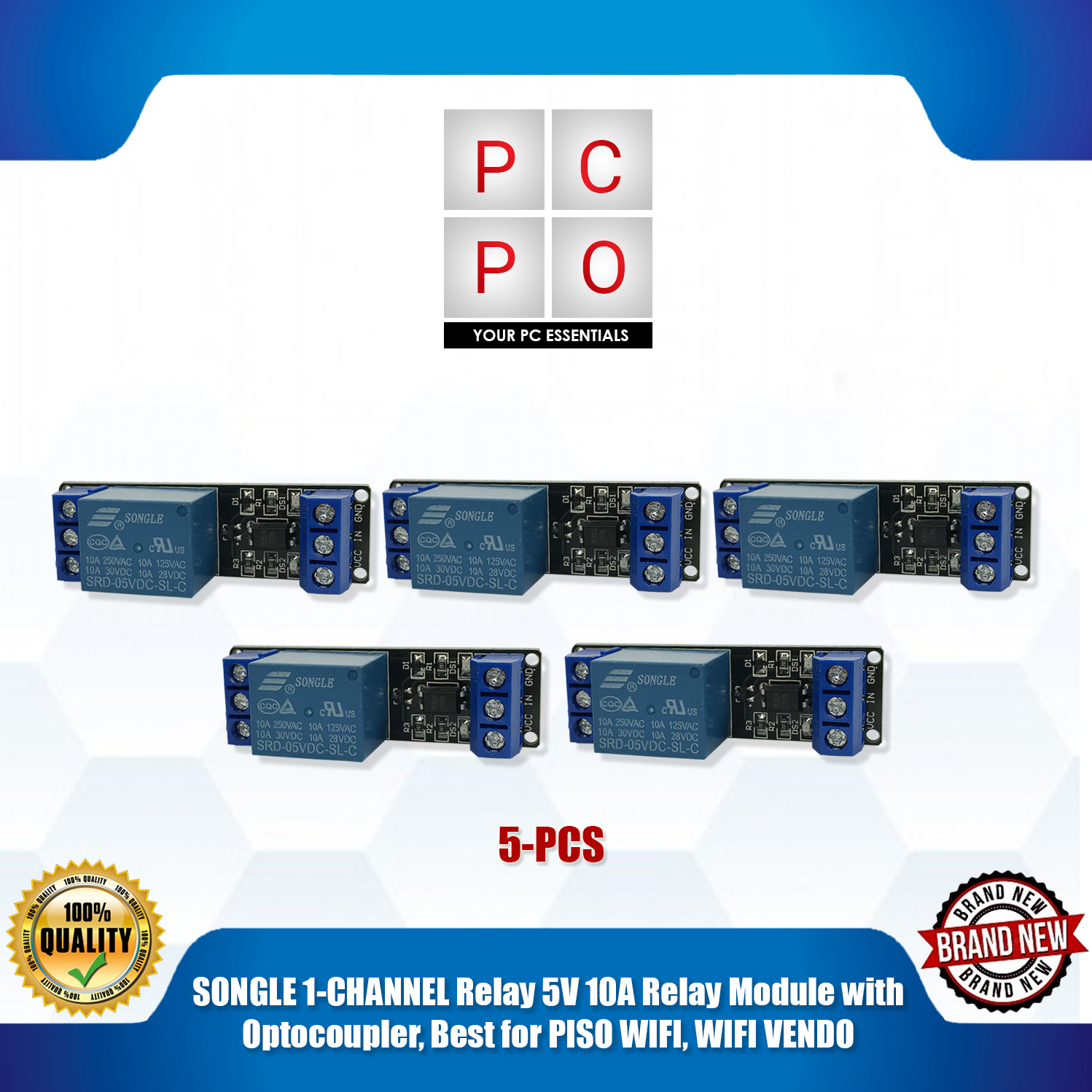 SONGLE 1-CHANNEL Relay 5V 10A Relay Module with Optocoupler, Best for ...