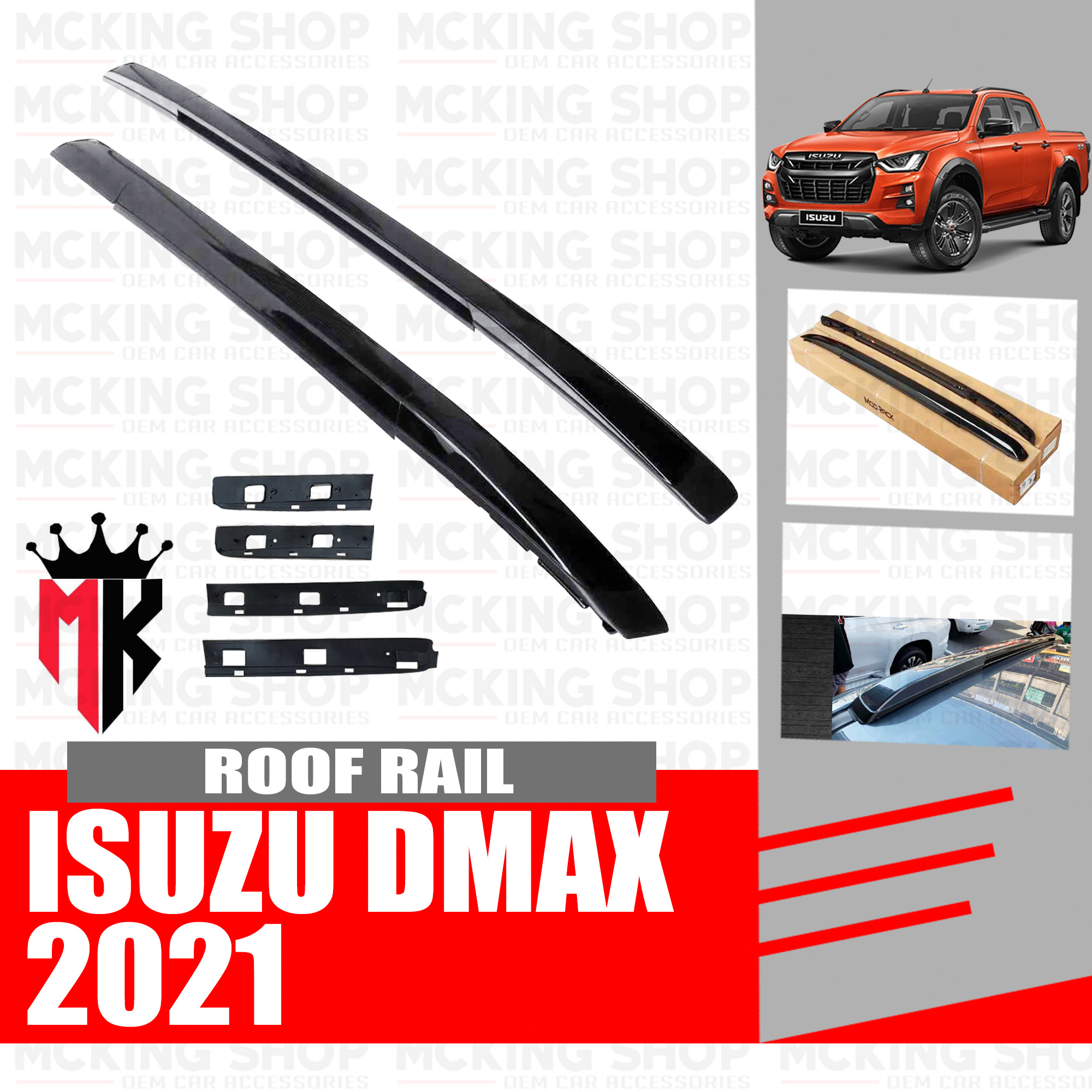 Isuzu Dmax /Dma-x 2021 Onwards OEM Roof Rail (BLACK) | Lazada PH
