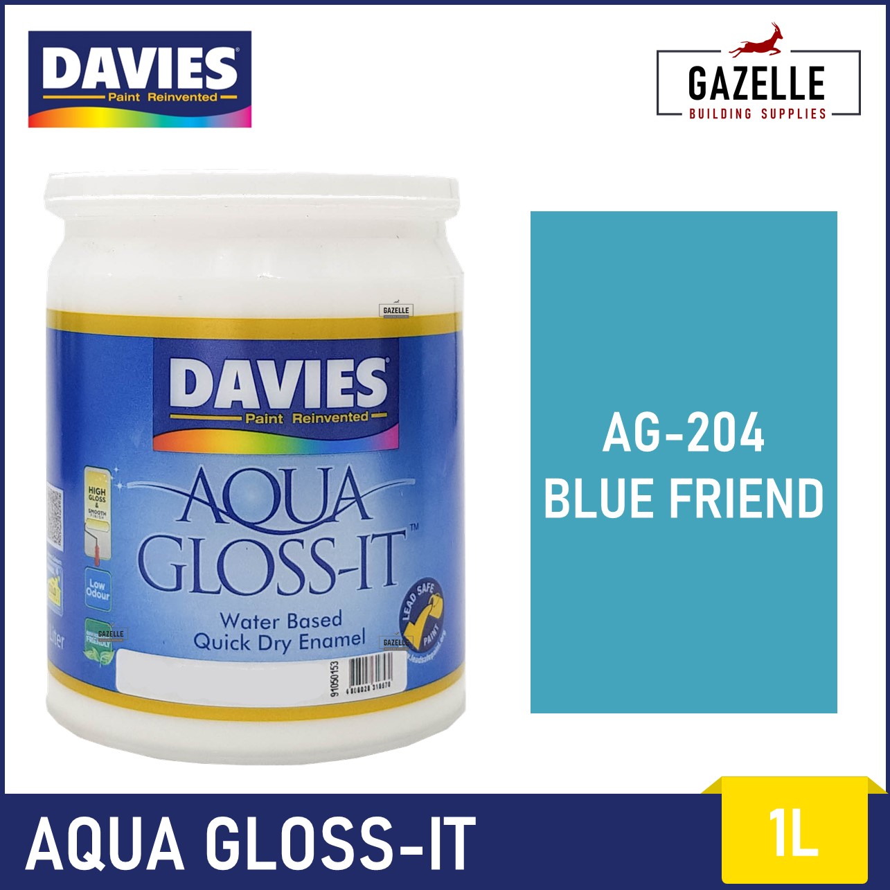 Davies Aqua Gloss It Blue Friend AG-204 -1L / 4L Liter | Lazada PH