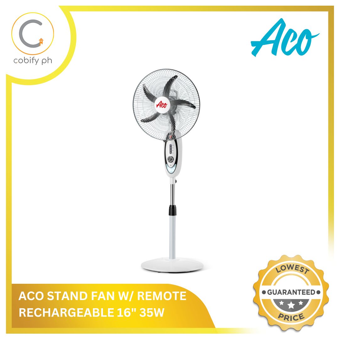 ACO Stand Fan with Remote Rechargeable 16" 35W | Lazada PH
