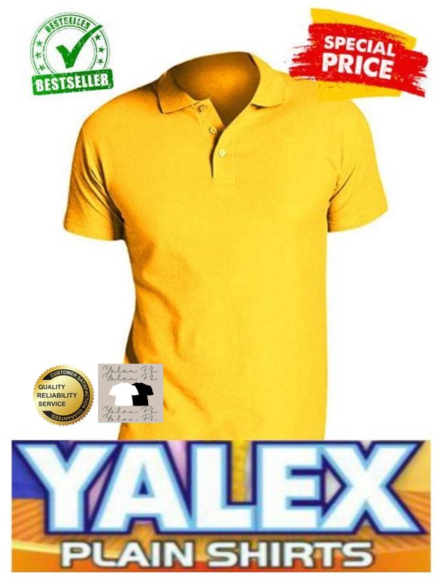 🔥Best Selling Yalex Plain Polo colored YELLOW GOLD Shirt WITH COLLAR ...