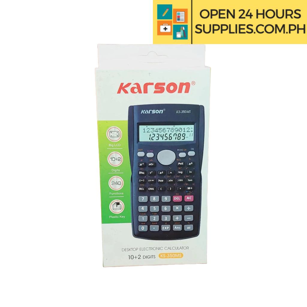 Karson Calculator Scientific Calculator - 12 Display KS-350ms,-KS-83MS ...