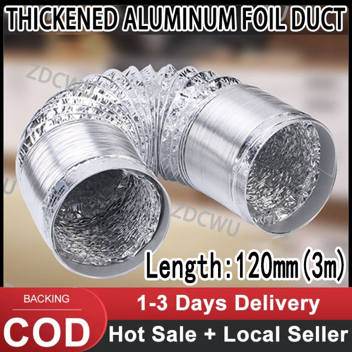 3M Air Aluminum Foil Ducting Dryer Vent Hose duct Range hood hose ...