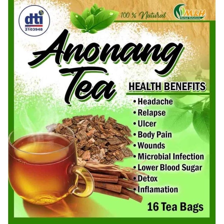 Anonang Bark Herbal Tea / Saluyong / Siniligan 16 Tea bags 100% Natural ...