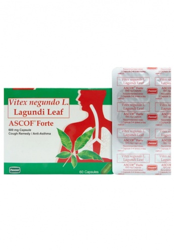 Ascof Lagundi Leaf Forte 600mg 60 Capsules, 1box | Lazada PH