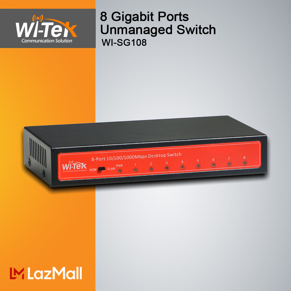 Wi-Tek WI-SG108 8 Gigabit Ports Unmanaged Switch | 8 Gigabit Ports Unmanaged Switch | WI-SG108 ...