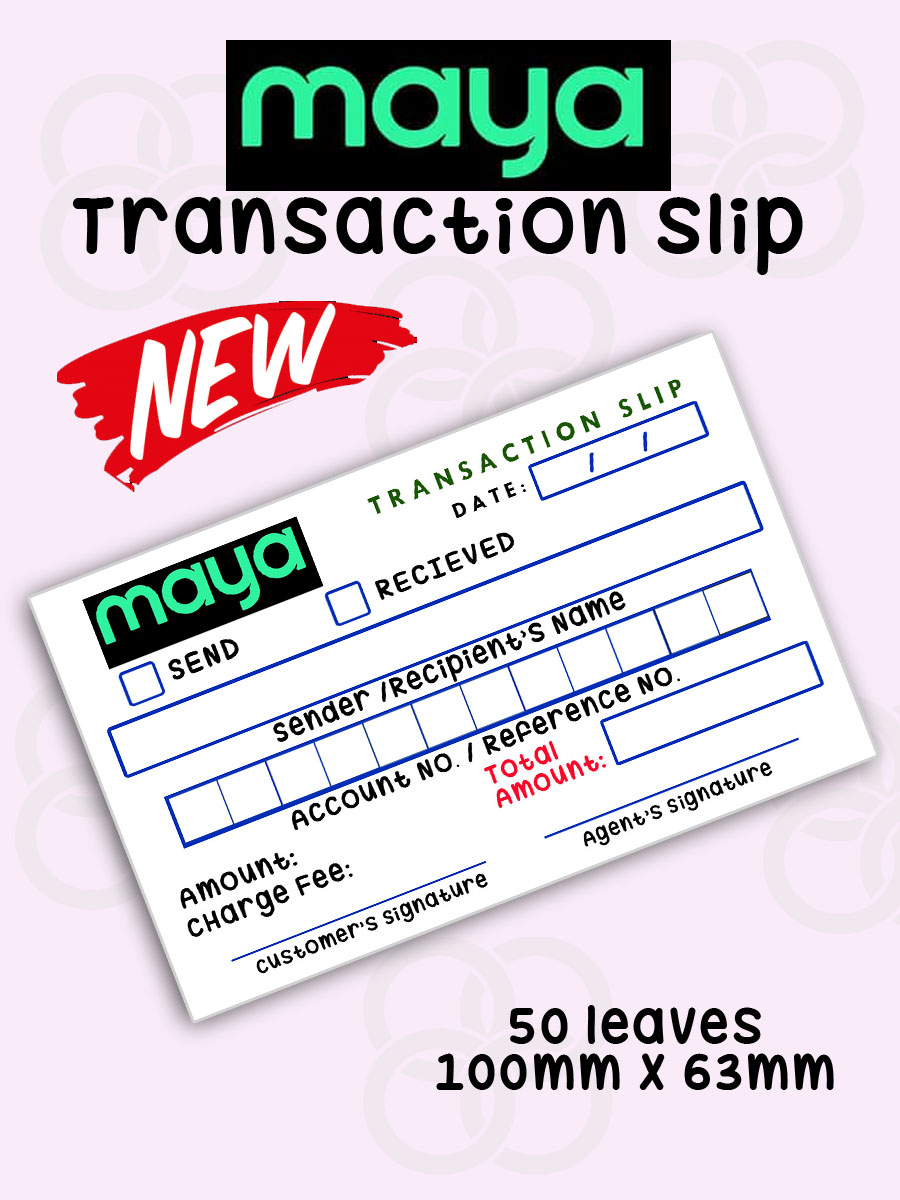 Maya Transaction Slip Form | Lazada PH