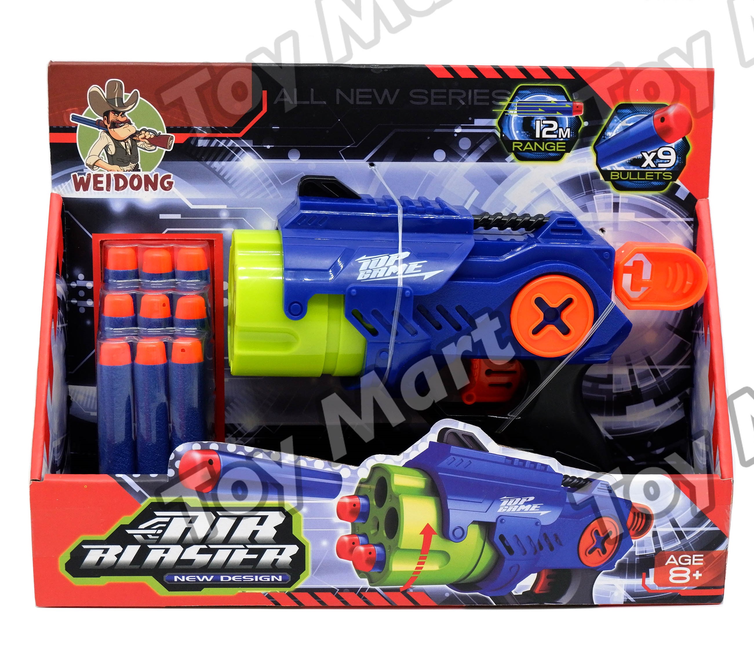 New Nerf Air Blaster Revolver Gun Model w/ 7 Soft Darts Soft Bullets ...