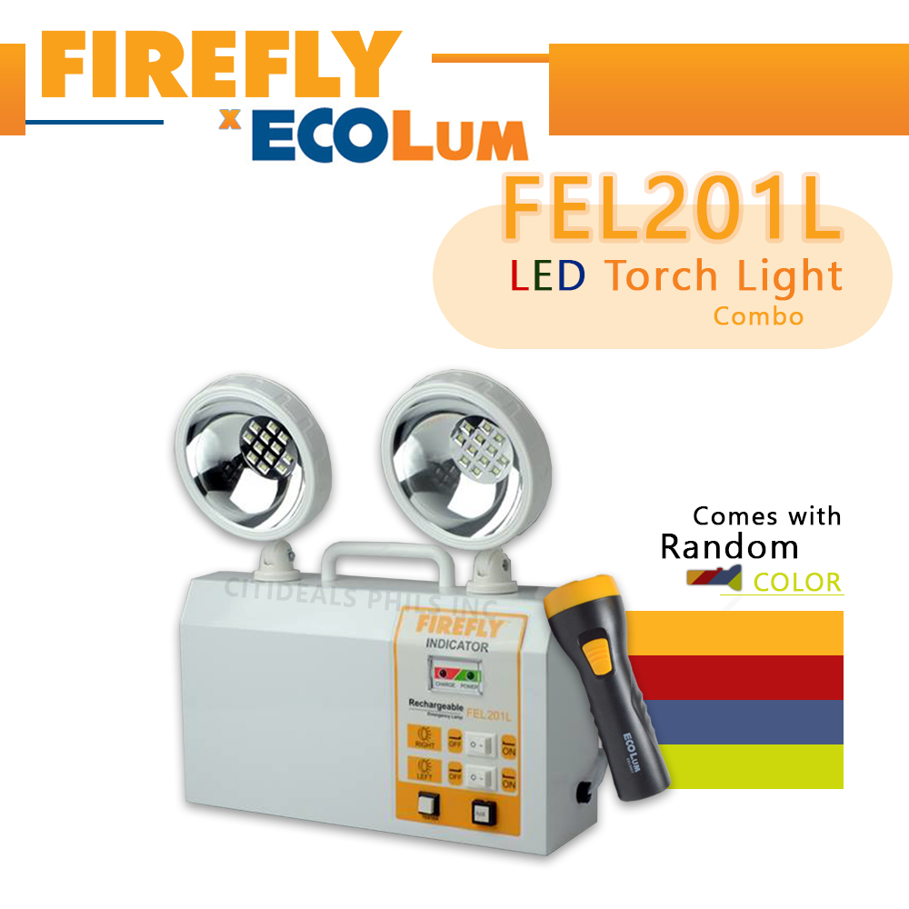 Emergency Light LED Twinhead Rechargeable Combo Rechargeable Flashlight ...