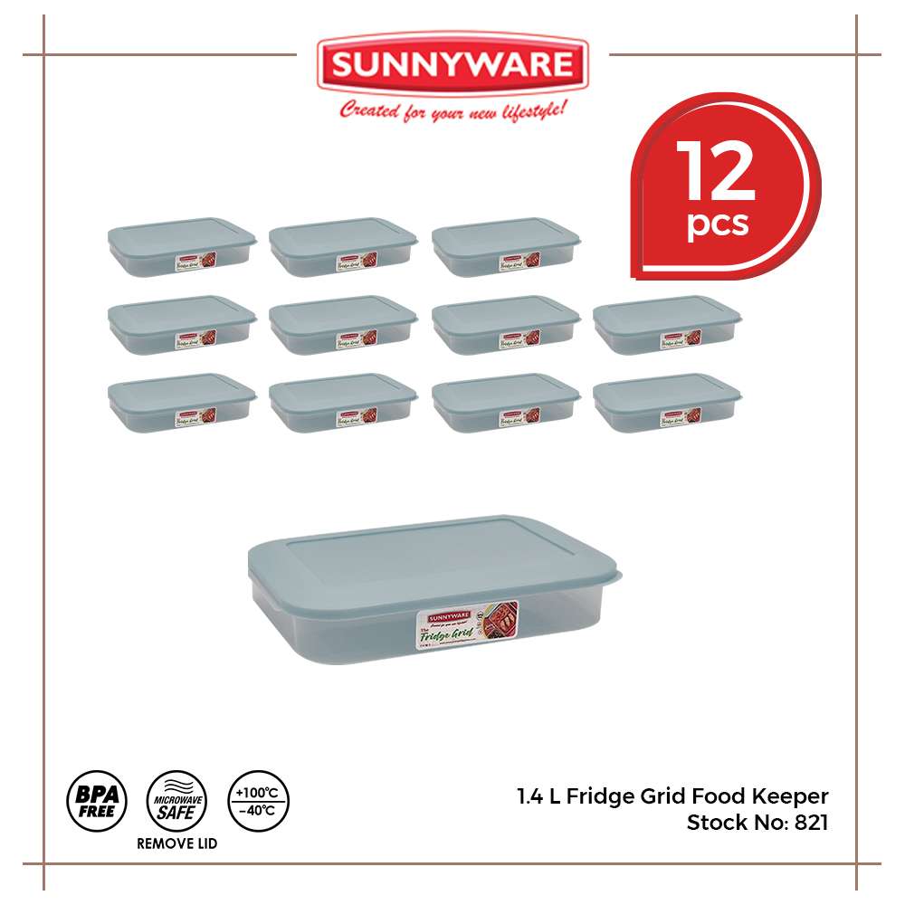 12PCS. ( 1 SET ) SUNNYWARE 821 - 1.4 L Fridge Grid Food Keeper | Lazada PH