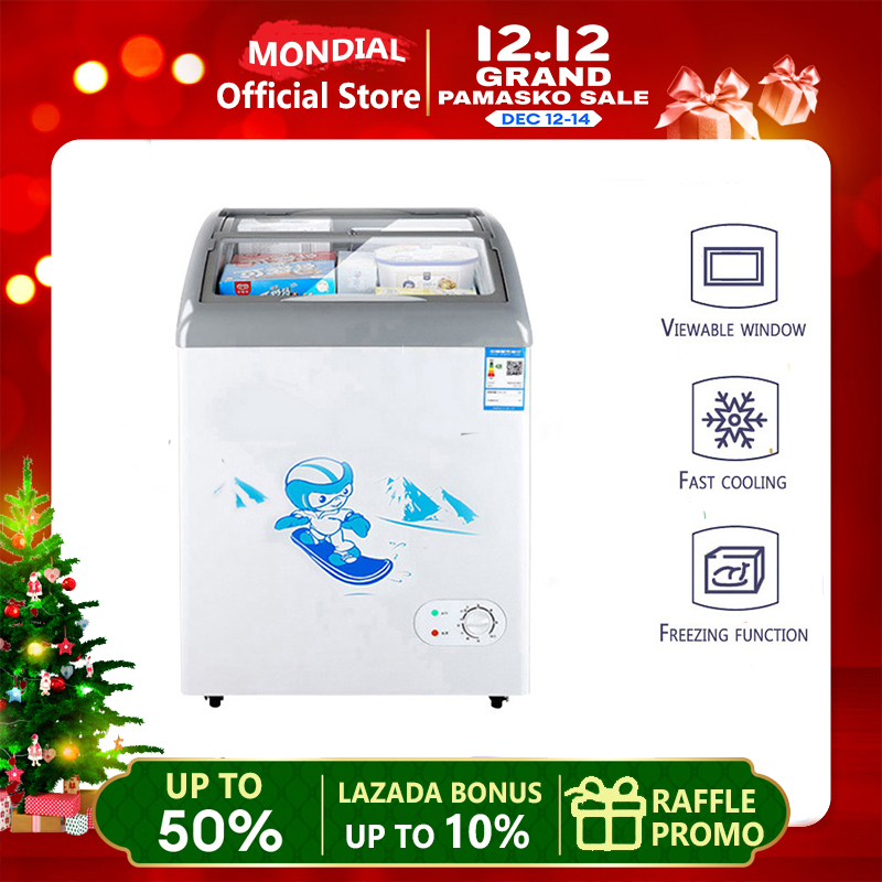 MONDIAL 148L freezer，ice cream cabinet display freezer horizontal mini ...