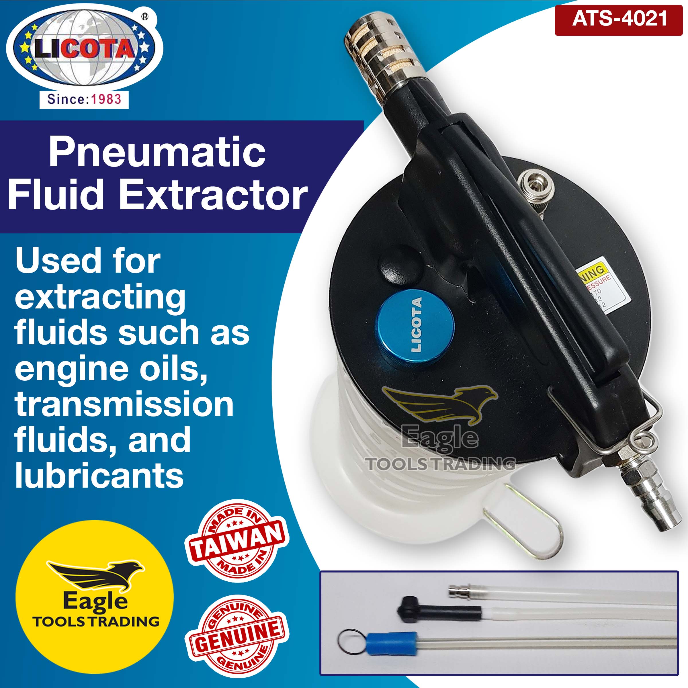 Licota Pneumatic Fluid Extractor ATS-4021 | Engine oil from crankcases ...