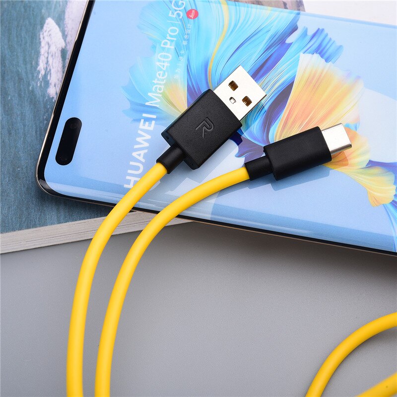 Realme 2A USB 3.1 Type C Mobile Phone Charging Cable 100CM Charger Cord ...