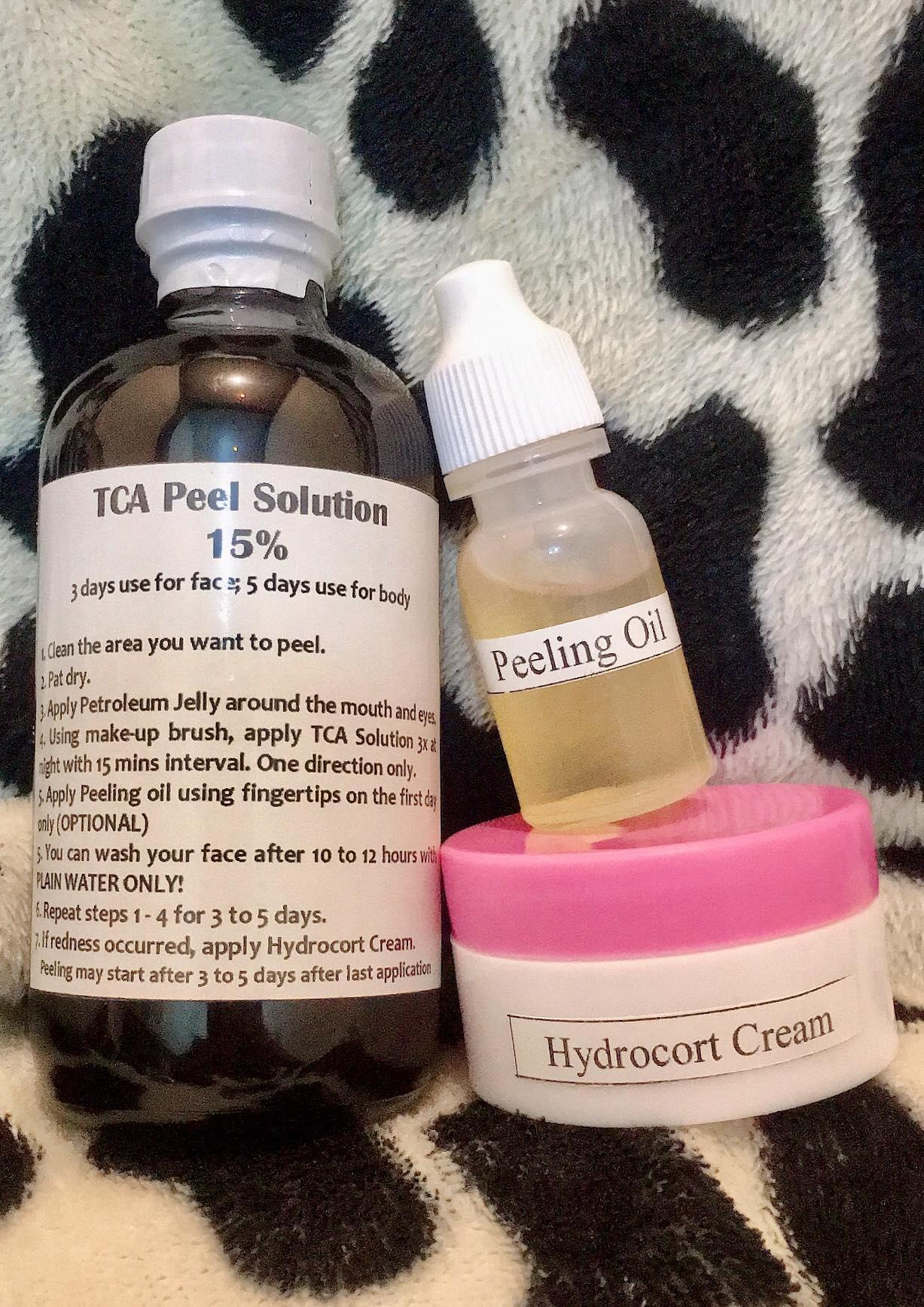 TCA Peel Set 15% (TCA Solution 120ml, Peeling Oil, Hydrocort cream ...