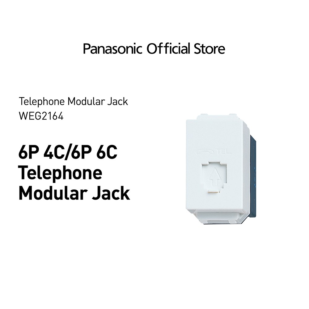 Panasonic WEG2164 Telephone Modular Jack 6P4C - 3 pieces | Lazada PH