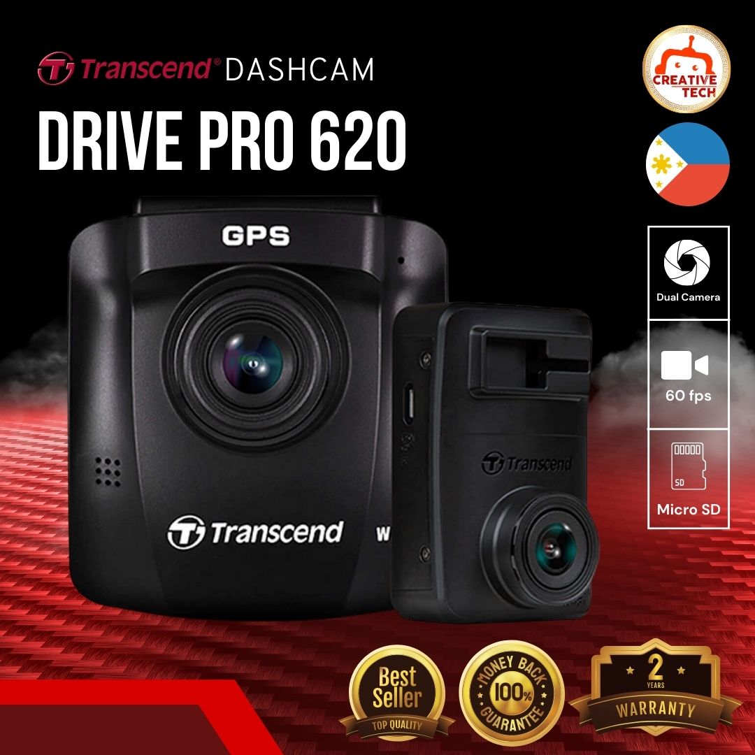 2023 Transcend DrivePro 620 (1440P 2K QHD) Dual Camera Dashcam (Front ...