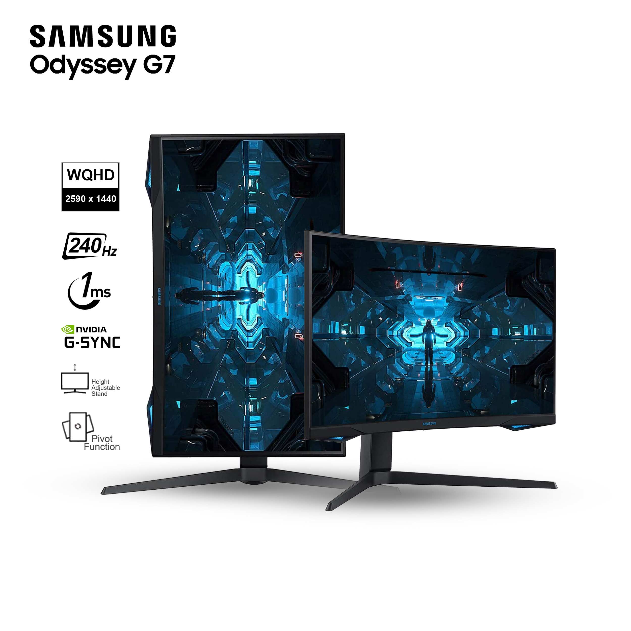 Samsung Gaming Monitor (LC27G75TQSEXXP) Odyssey G7 27 inch/ WQHD ...