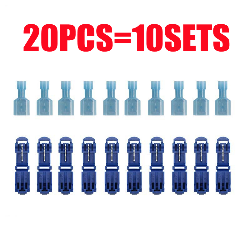 50Pcs(25set) Quick Splice Wire Terminals T-Tap Self-stripping Connector ...