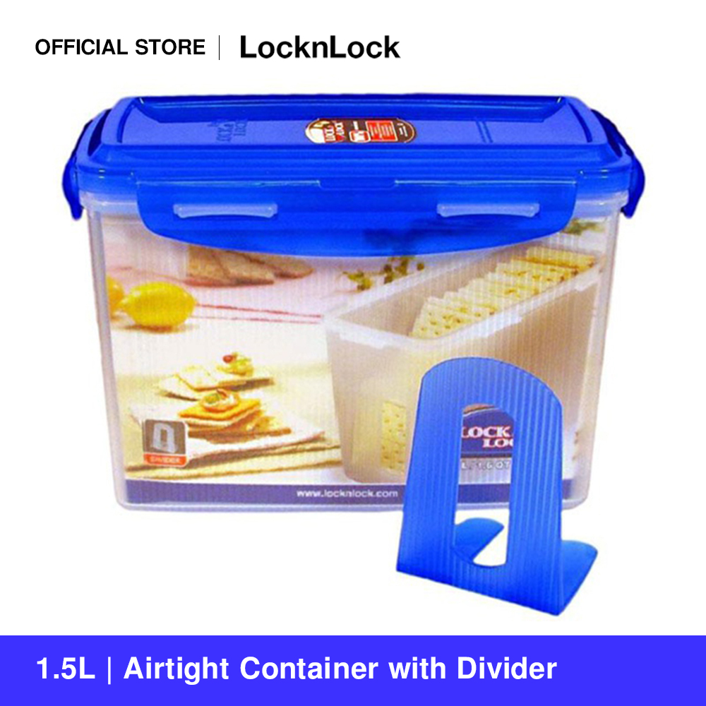 LocknLock Classic Biscuit and Snack Container with Divider 1.5L HPL820 ...