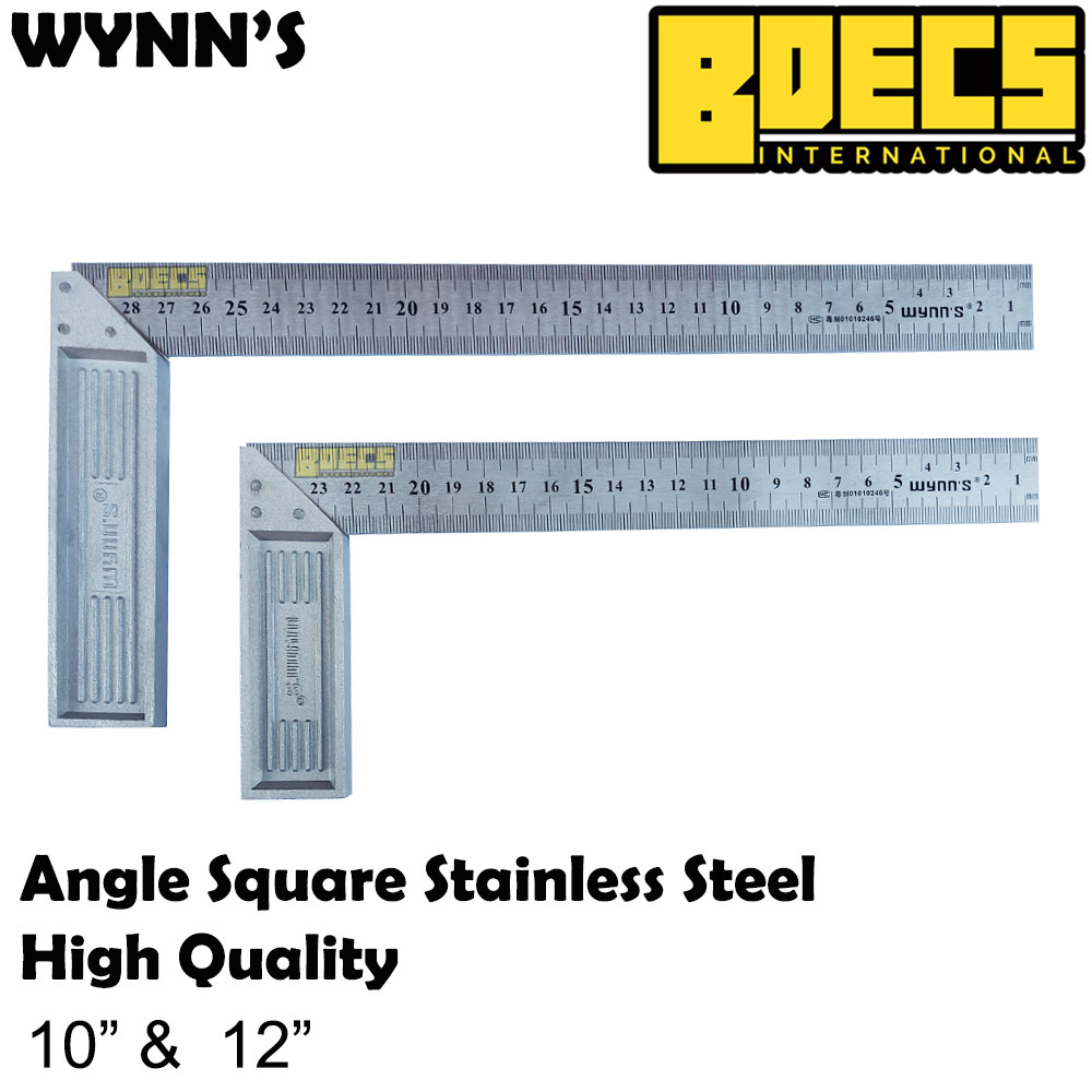 Squala Angle Square Stainless Steel Heavy Duty 10" or 12" Wynn's I ...