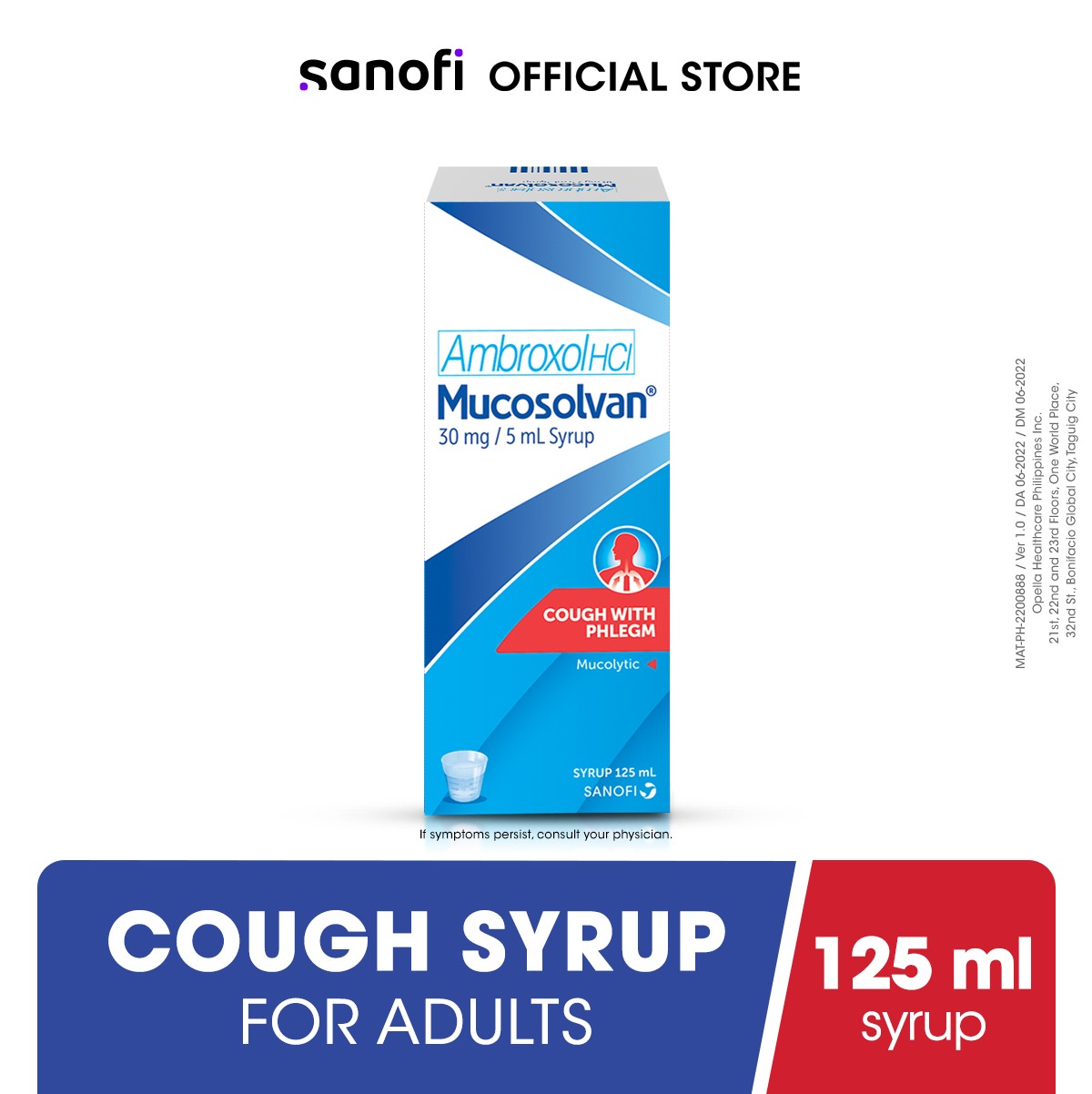 Mucosolvan Adult Syrup for Cough with Phlegm 125ml Bottle | Lazada PH