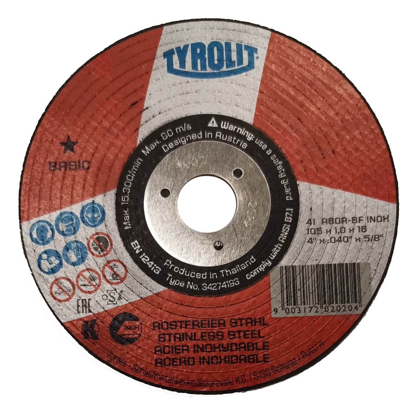 TYROLIT ORIGINAL - TN. 3427.4193 - BASIC 1 STAR - SUPERTHIN CUT-OFF ...