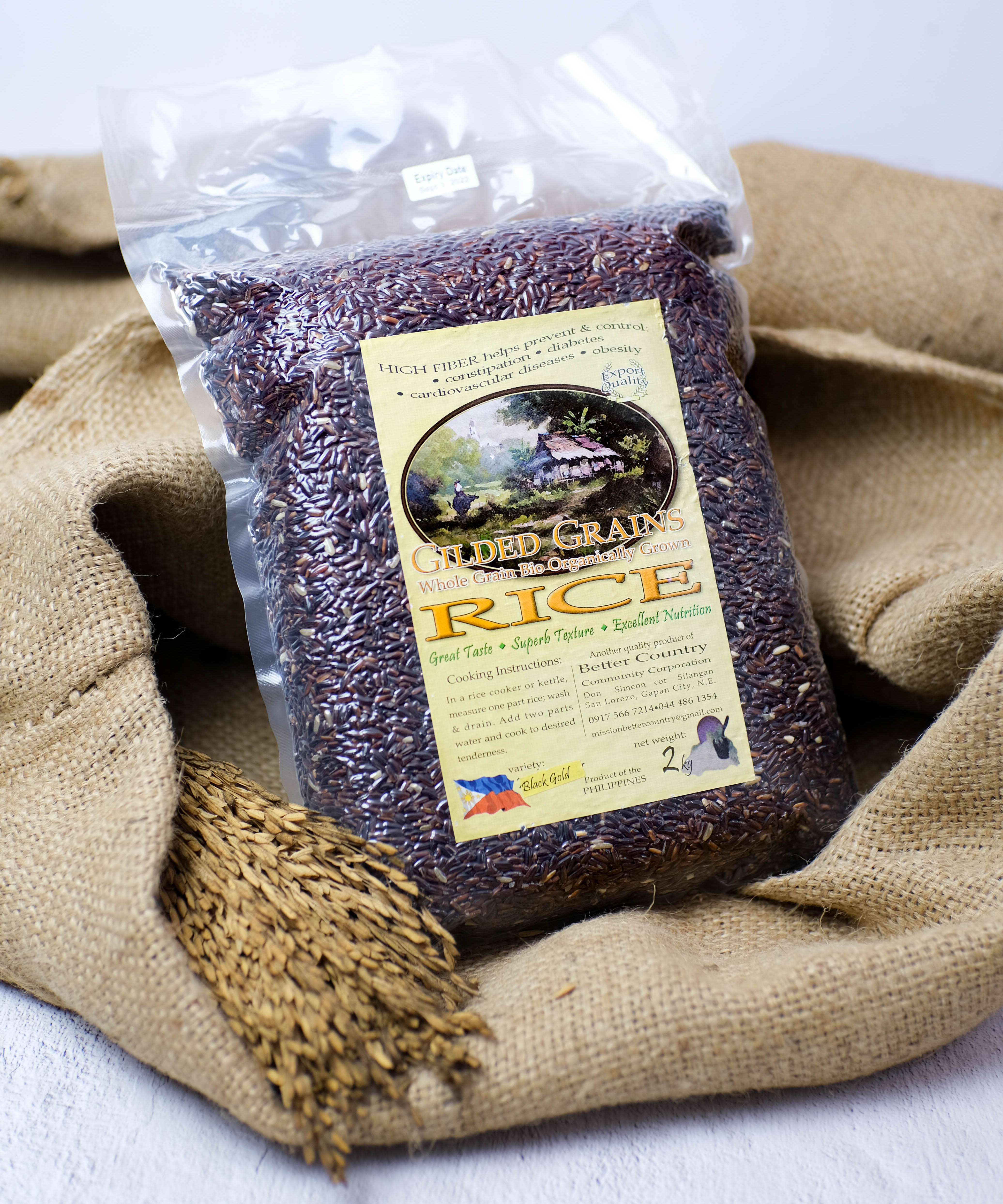 Gilded Grains Black Rice Organic Nueva Ecija 2KG | Lazada PH