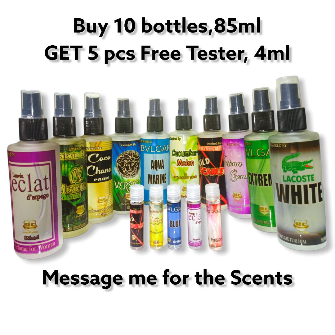 RC Perfume Collection, Buy 10 bottles get Freebies, Inspired Perfume ...