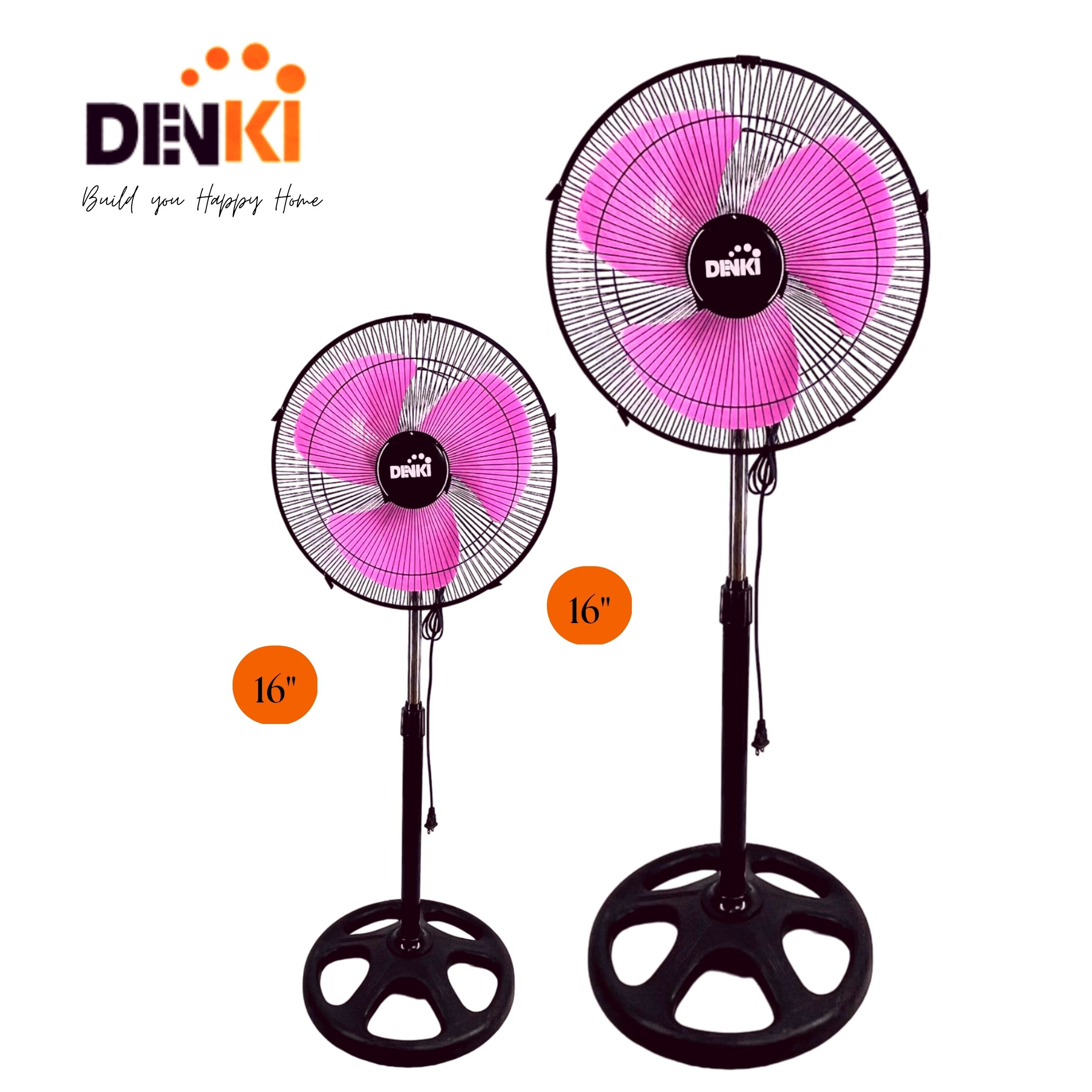 Denki 16 Stand Fan BUY 1 TAKE 1 (Pink) | Lazada PH
