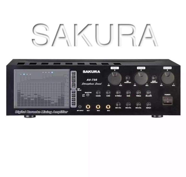 SAKURA AV-735 MIXING AMPLIFIER STEREO 700Watts x2 (original) Free ...