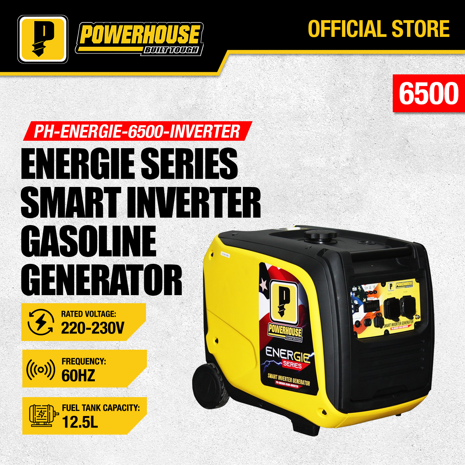 Powerhouse Energie Series Smart Inverter Gasoline Generator Max Power 4 ...