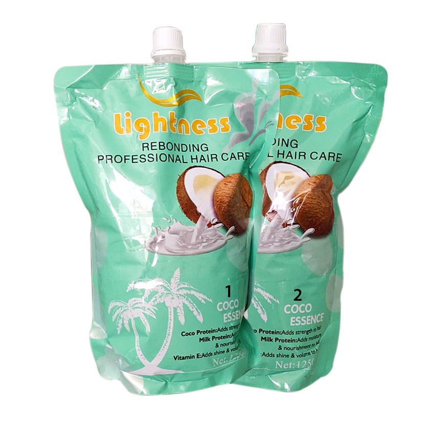 Lightness hair rebonding straightening coconut pouch 1&2 set 1250ml ...