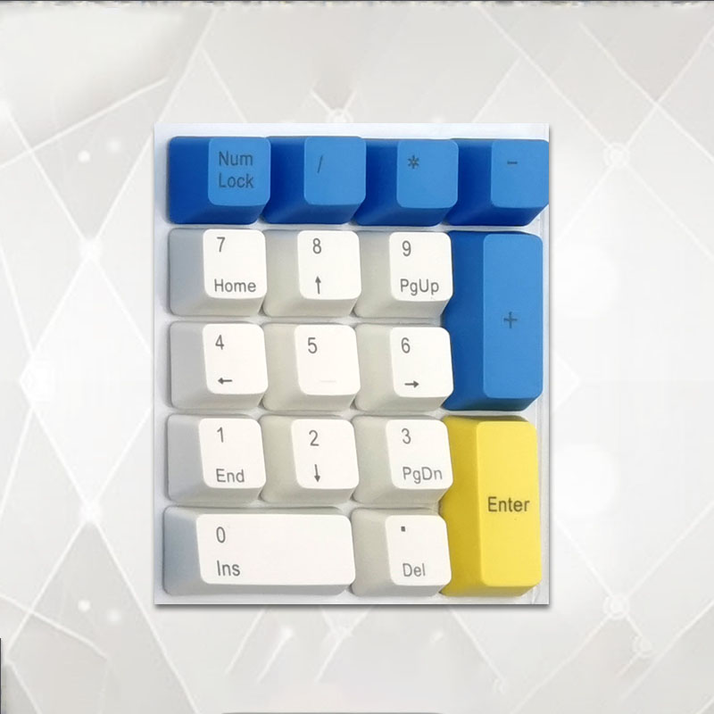 Mechanical Keyboard Number Keypad PBT Keycap Top Side Printed Blank 17 ...