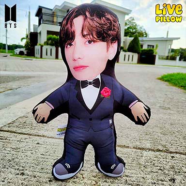 LIVEPILLOW BTS Merch Mini Me Human Doll Caricature 43x29 cm | Lazada PH