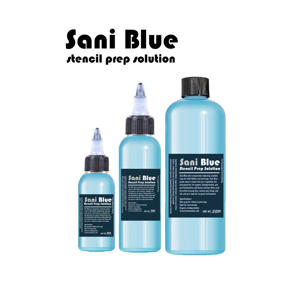Stencil Prep Solution Sani Blue for tattoo stencil transfer | Lazada PH
