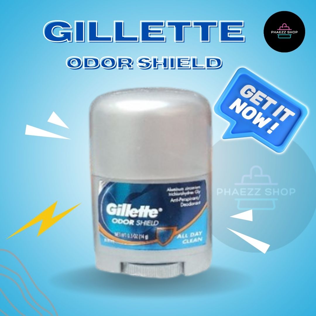 BUY 1 GET 1 FREE Gillette Odor shield All day clean Deodorant Stick 14g ...