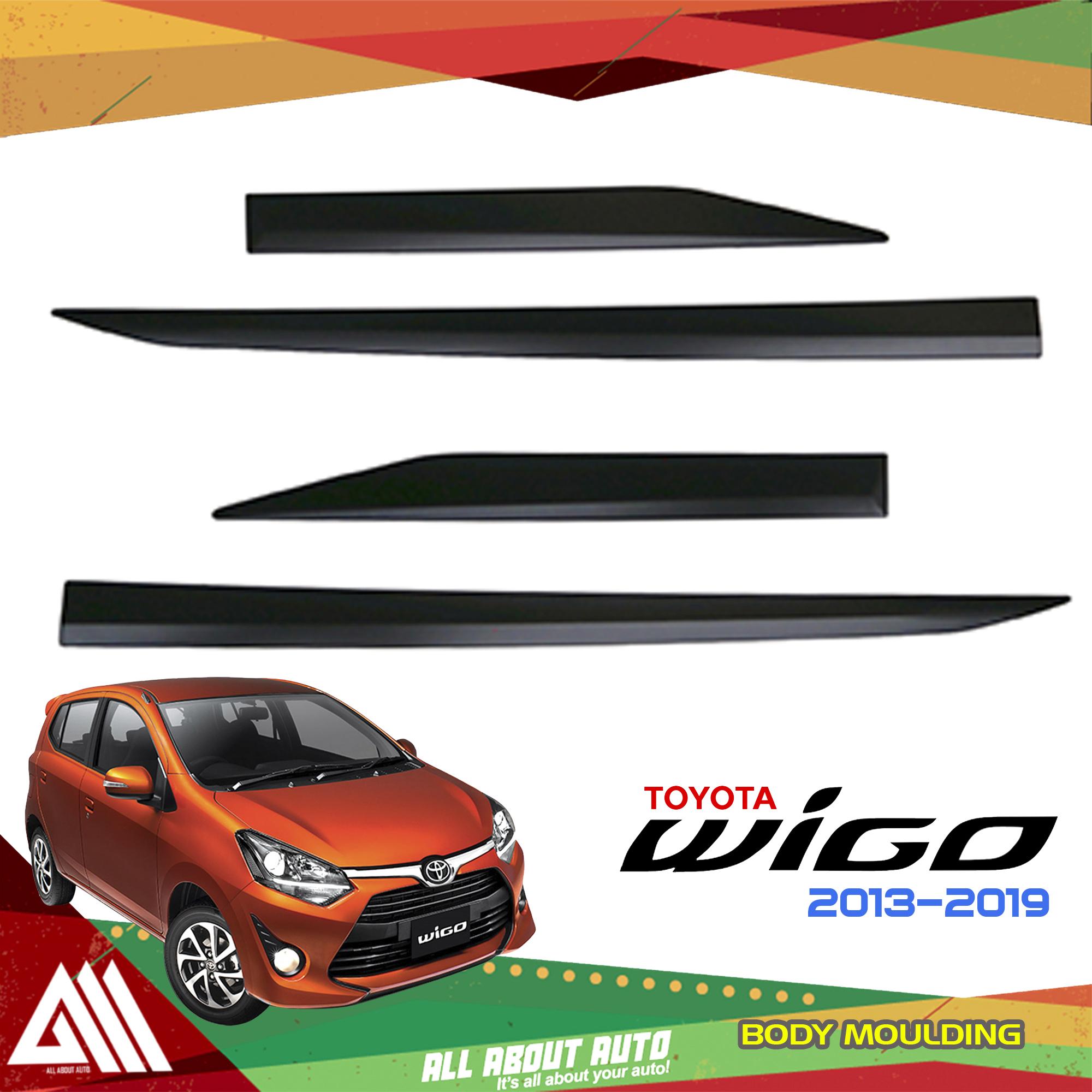 Toyota Wigo 2018 Gen 1 & 2 Side Body Moulding (Matte Black) | Lazada PH