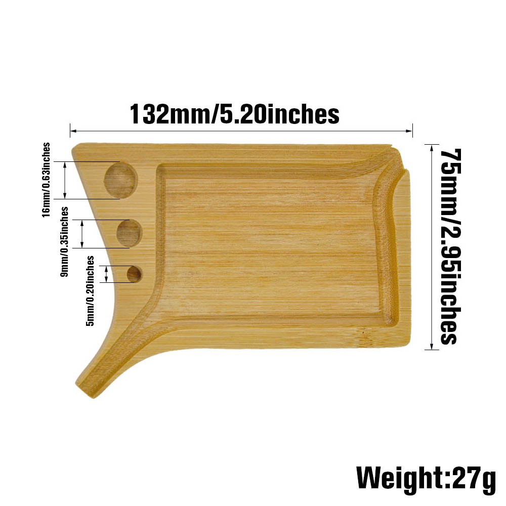 420 Science Mini Portable Natural Bamboo Rolling Tray with Rolled Cone ...