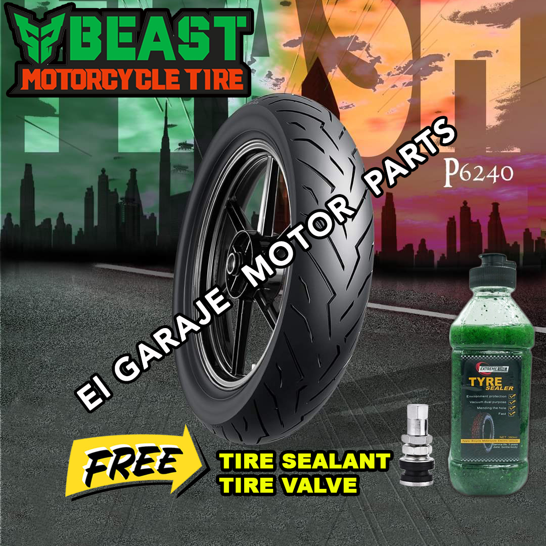 ORIGINAL BEAST FLASH TUBELESS TIRE 14" and 17" with free sealant and ...