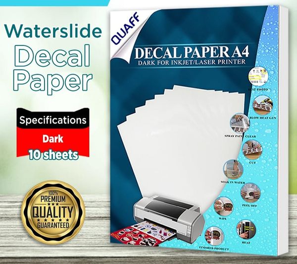 WATERSLIDE DECAL PAPER A4 for PIGMENT INK ONLY /DARK/10 sheets | Lazada PH