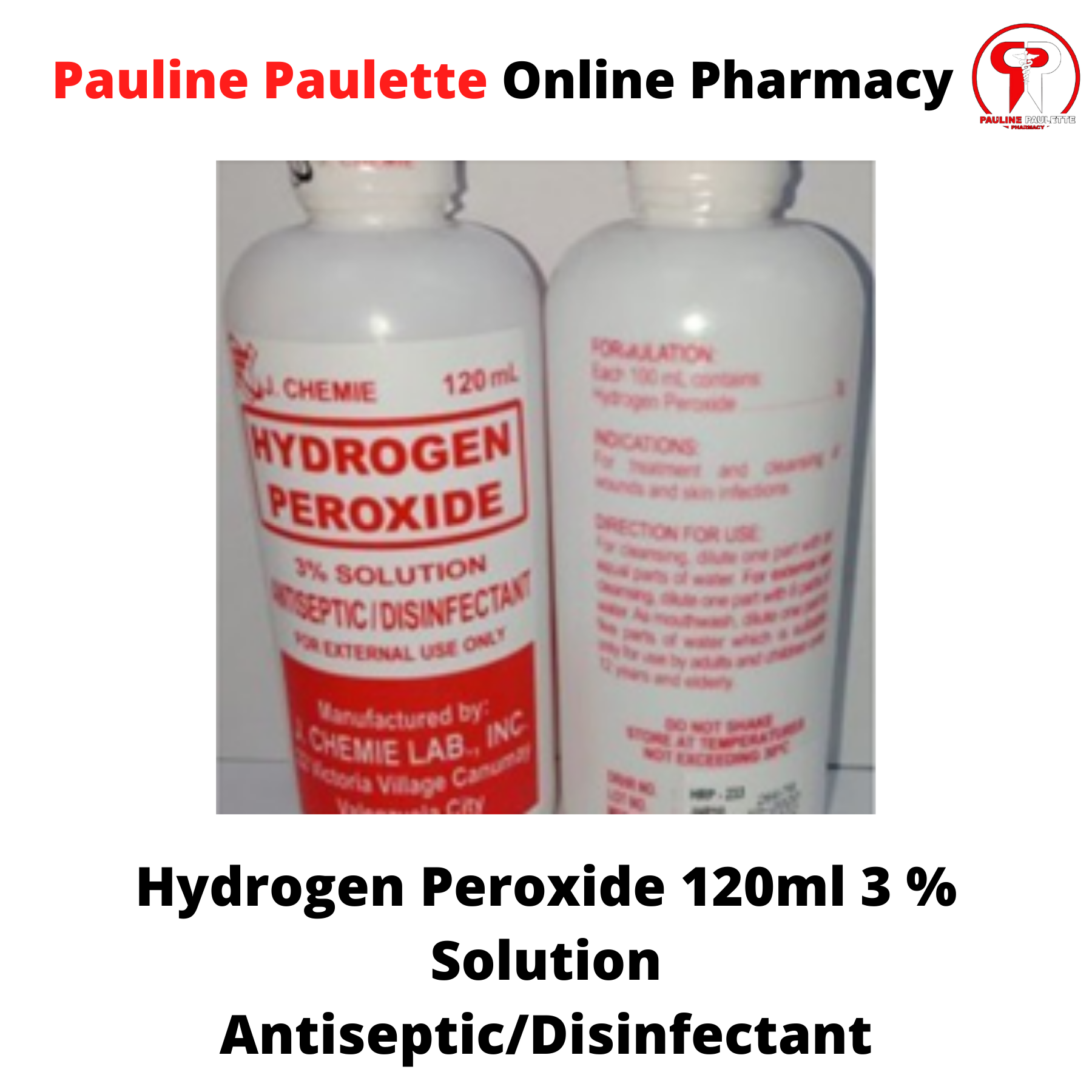 Hydrogen Peroxide 120ml 3 % Solution Antiseptic/Disinfectant | Lazada PH