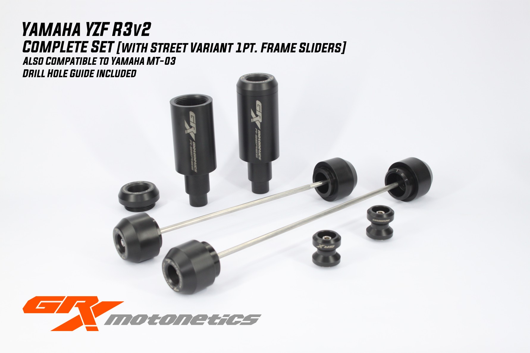 Yamaha MT-03 / YZF-R3 v2 Complete Set [with Cut-Type 1pt. Frame Sliders ...