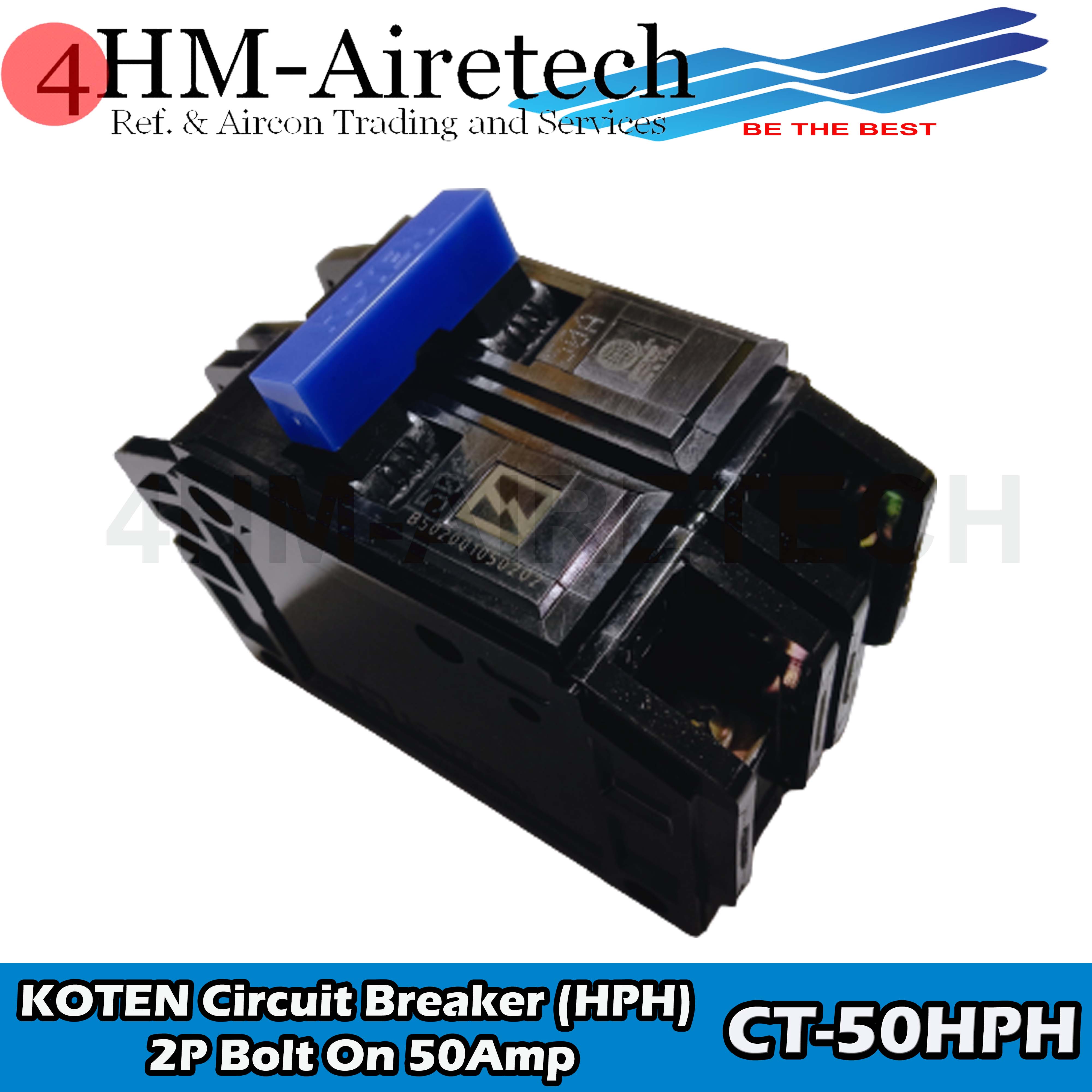 4HM KOTEN 50Amp Circuit Breaker (HPH) 2P Bolt On 50Amp | Lazada PH