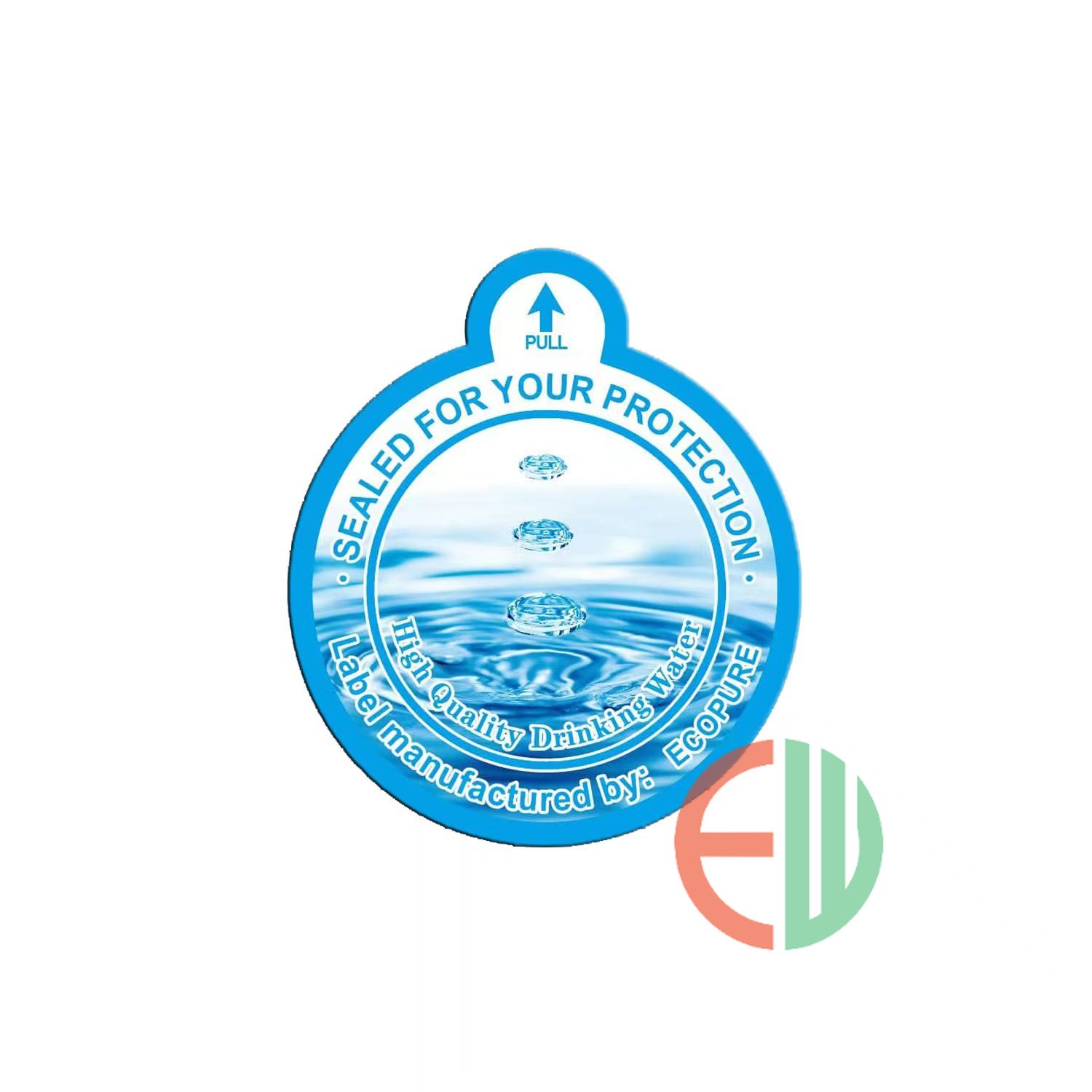 Hygienic Sticker/Non Spill Cap /Round Gallon Sticker(1,000PCS) High ...